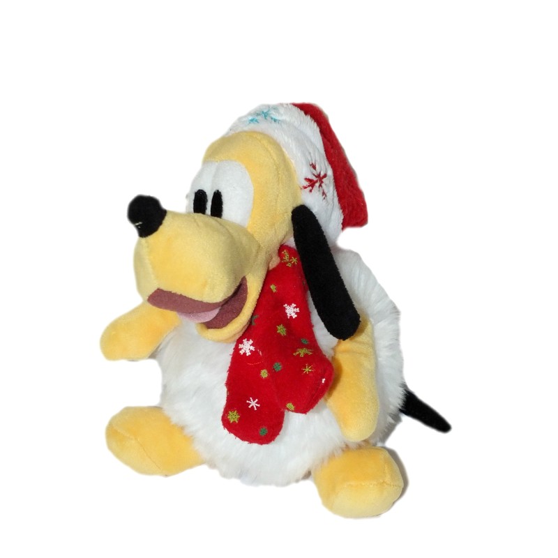 Peluche doudou Pluto Bonhomme de neige Noël Disneyland Paris chez vous ...